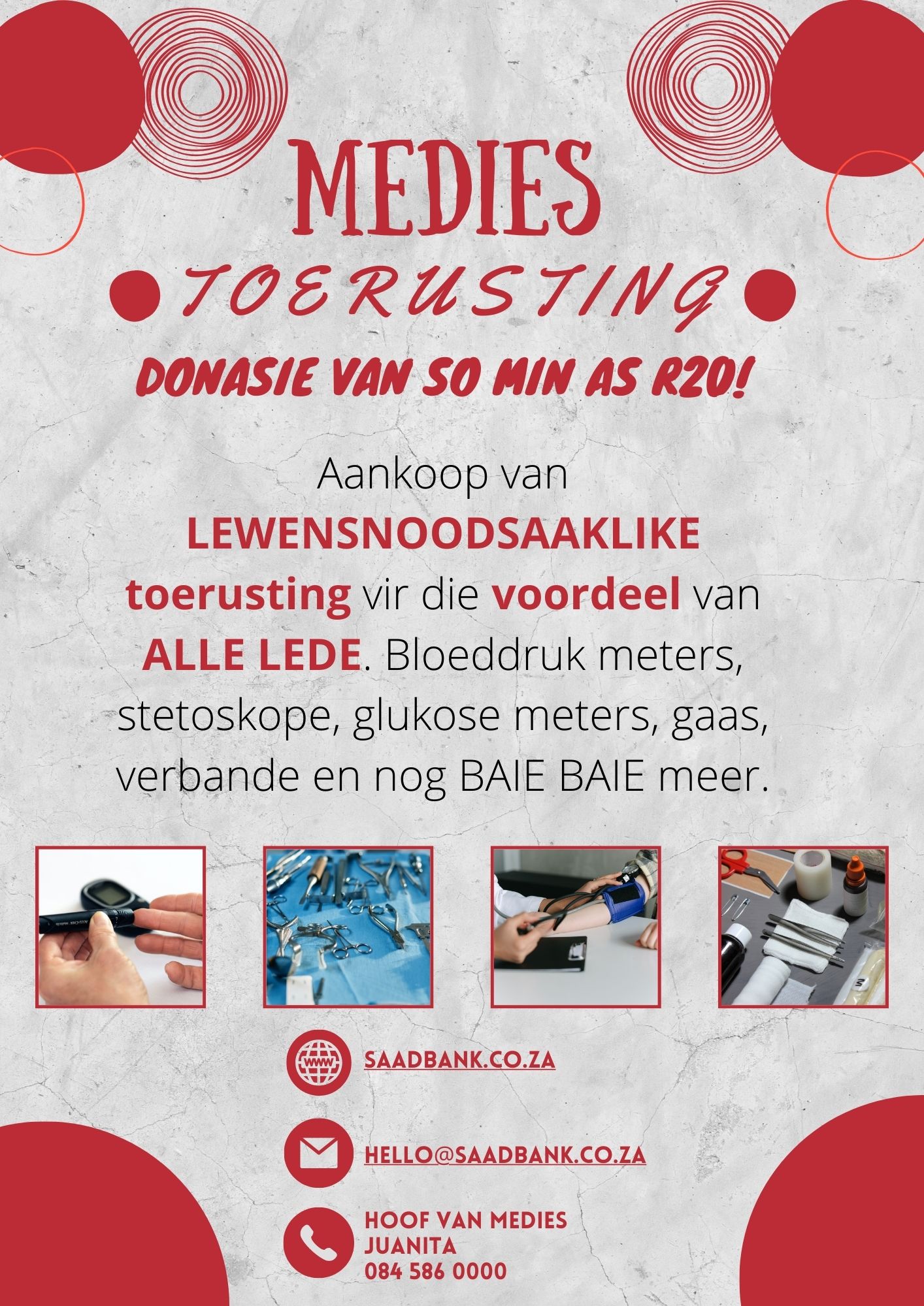 Medies – Broodnodige Toerusting Donasie – Suidlanders