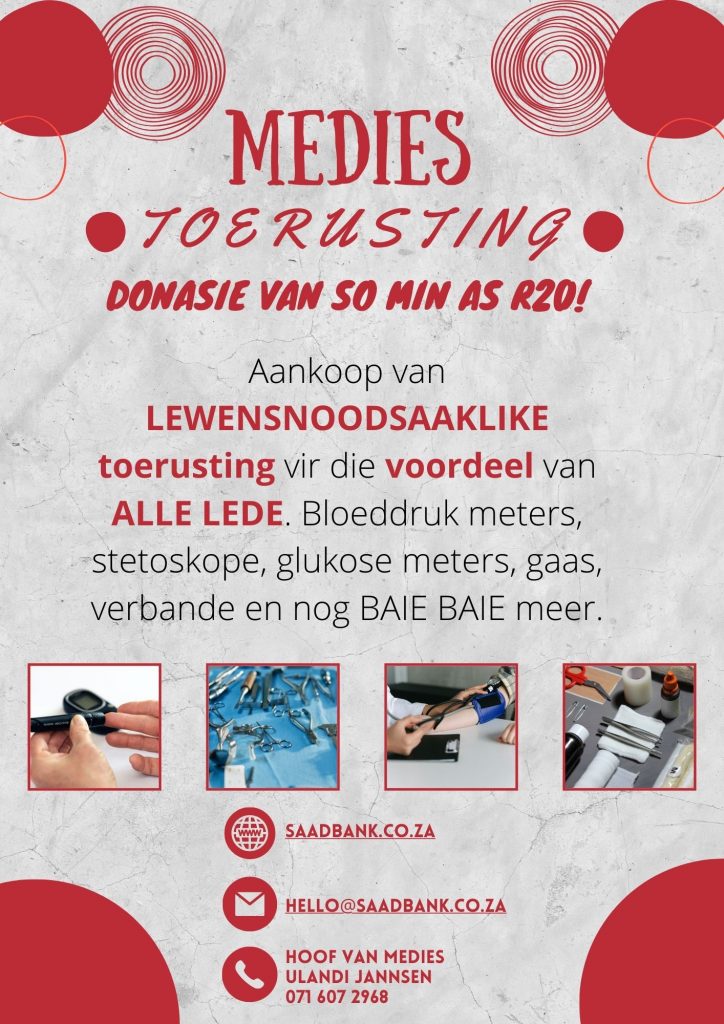 Medies – Broodnodige Toerusting Donasie – Suidlanders